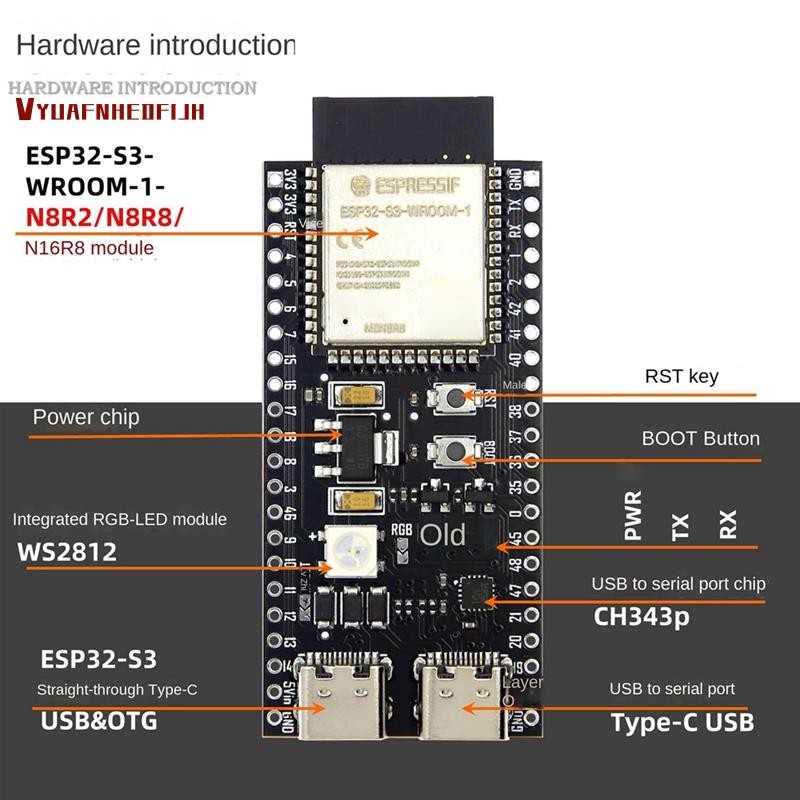 1 ชิ้น Esp32 Esp32 S3 Wifi บลูทูธ Iot Dual Type C บอร์ดพัฒนา Esp32 C6 Devkitc 1 บอร์ดพัฒนา