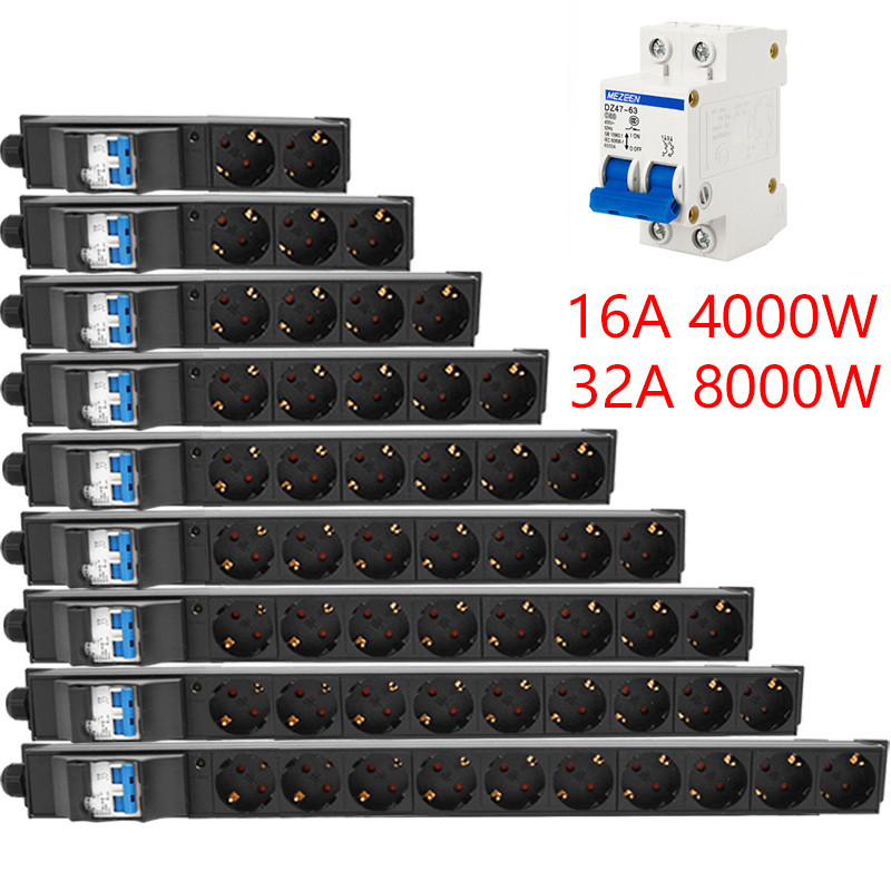 รางปลั๊กไฟ PDU, ปลั๊กไฟอุตสาหกรรมสวิตช์อากาศ 16A 4000W/32A 8000W ...
