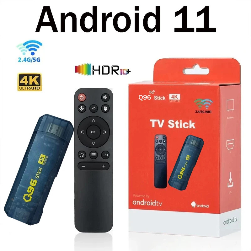 Q96 TV Stick Android11 4K HD 1G 8G ALLWINNER H313 TV Box 4G 5G dual ...
