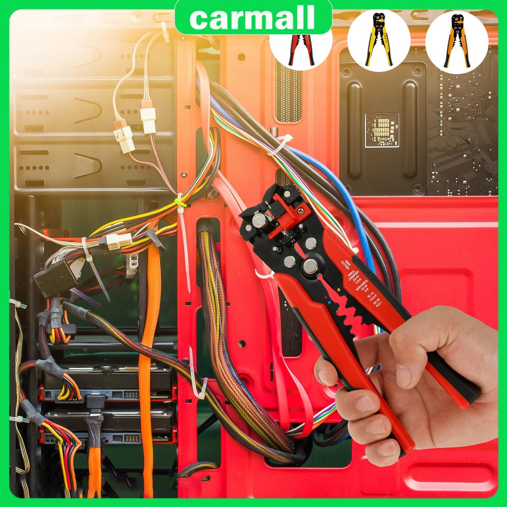 Wire Stripper Plier 10-24 AWG Self ปรับสายเคเบิลเครื่องตัดปอกสายไฟไฟฟ้า ...