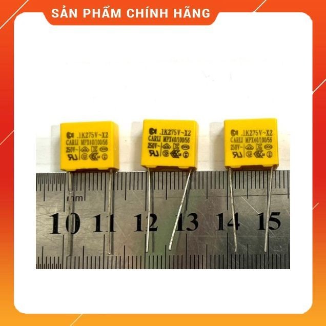 [ 10 ชิ้น ] CARLI 104 BOX CAPACITOR 0.1UF 275VAC X2 ( MPX40 100 56 ...