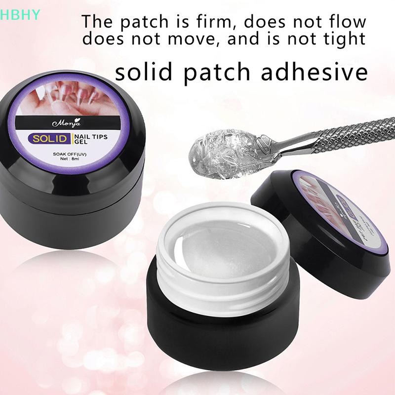 HB 1PC Solid paste กาวไม่มีไหลกาว stick เล็บติดกระป๋องเล็บแพทช์เจล HY ...