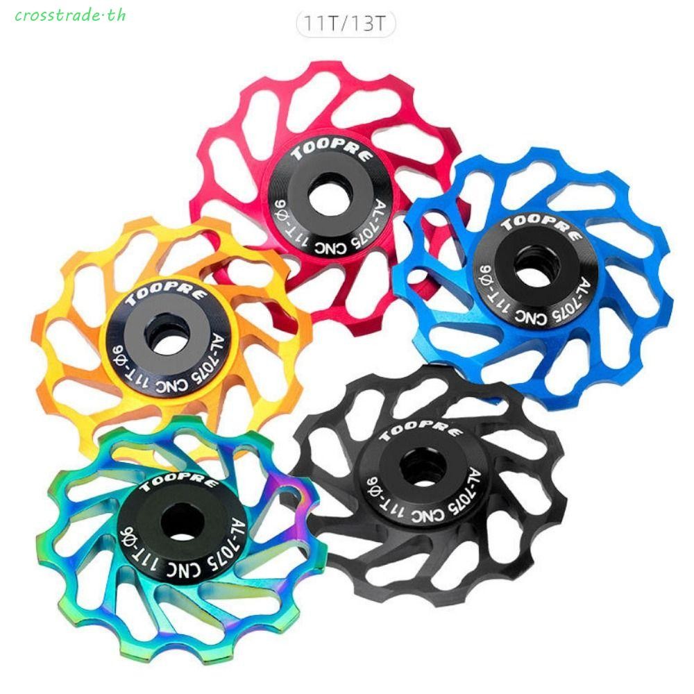 CROSSTRADE derailleur สำหรับจักรยาน แบริ่งเซรามิก แบบ AL7075 CNC ขนาด 11T/13T พวงมาลัยท้าย ...