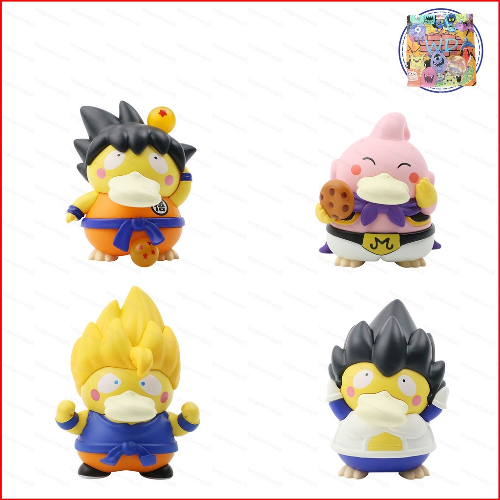 ZY2 4pcs Pokemon Psyduck Action Figure cos Dragon Ball Son Goku Buu ...