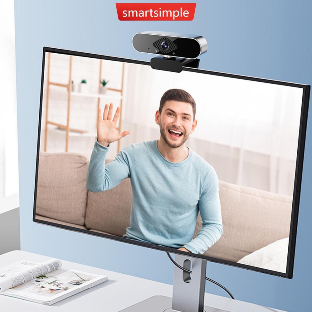 SMARTSIMPLE 1080P 2K 4K Full HD เว็บแคม Auto-Focus & AI ไมโครโฟนในตัวขา ...