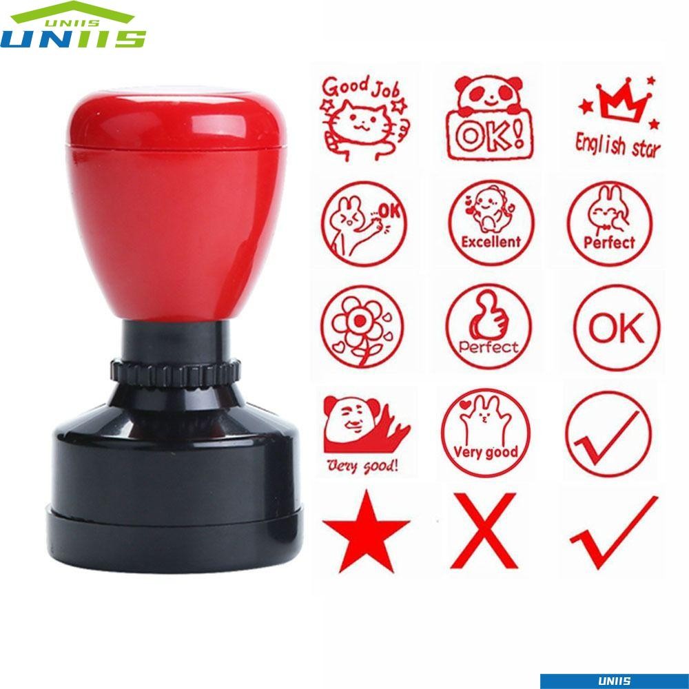 UNIIS Emotics Seal, DIY Scrapbooking Seal ครู Encourage แสตมป์, สรรเสริญศาสตร์ครูอุปกรณ์รางวัล ...