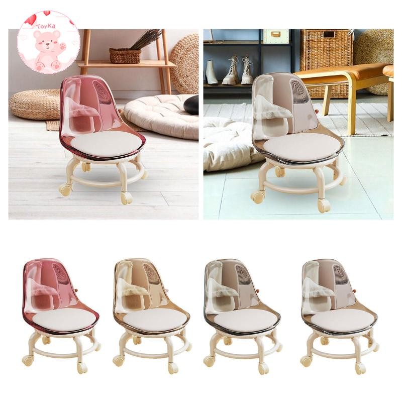 [Whbadguy] Rolling Stool Roller Seat Scoot Stool อเนกประสงค์พร้อมพนัก ...