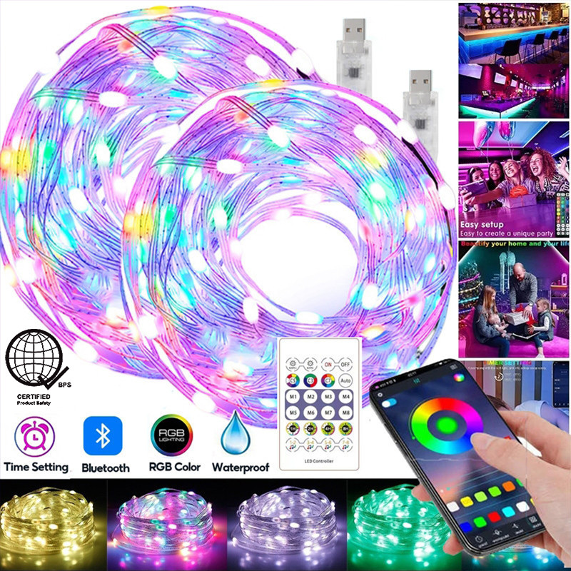 USB สมาร์ท APP ไฟ LED Strip APP Music Sync ไฟ LED สําหรับห้องระยะไกล ...