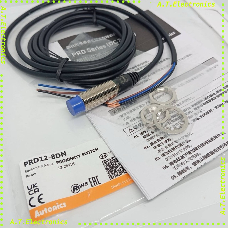 พร้อมส่ง! PRD12-8DN หัว M12 ระยะจับ 8mm จับโลหะ 3 สาย NPN NO 24VDC ...