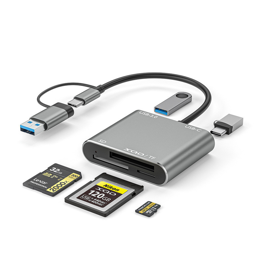 ใหม่ USB3.0 Multi-Function Card Reader รองรับ TF/SD/XQD Card Five-in ... ใหม่ USB3.0 Multi-Function Card Reader รองรับ TF/SD/XQD Card Five-in ...
