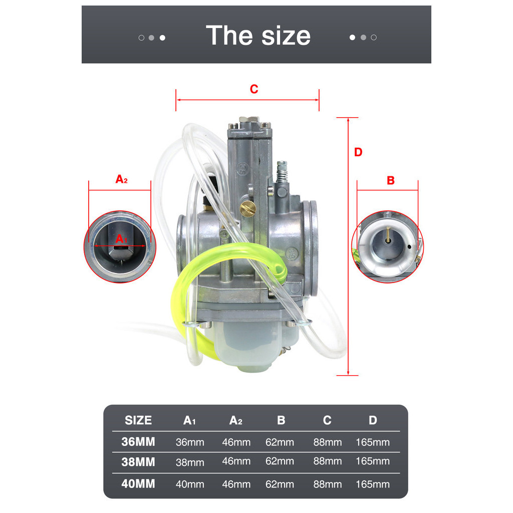 คาร์บูเรเตอร์ Power Jet Lectron แบบปรับได้สูงพร้อมสายเคเบิลสําหรับ ...