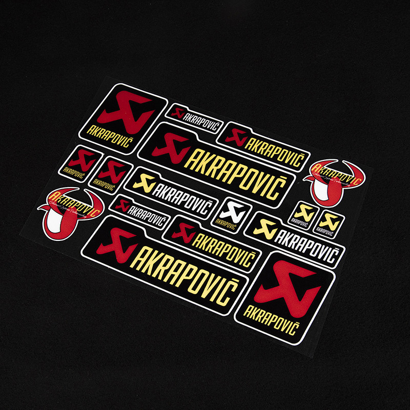 Akrapovic ไอเสียลามิเนตสติกเกอร์ชุดรถจักรยานยนต์ Fairing Sponsor โลโก้ ...