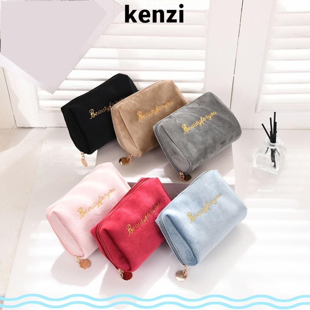 Kenzi กระเป๋าเก็บของ Lipstic Zipper Velvet กระเป๋าแต่งหน้า | Shopee ...