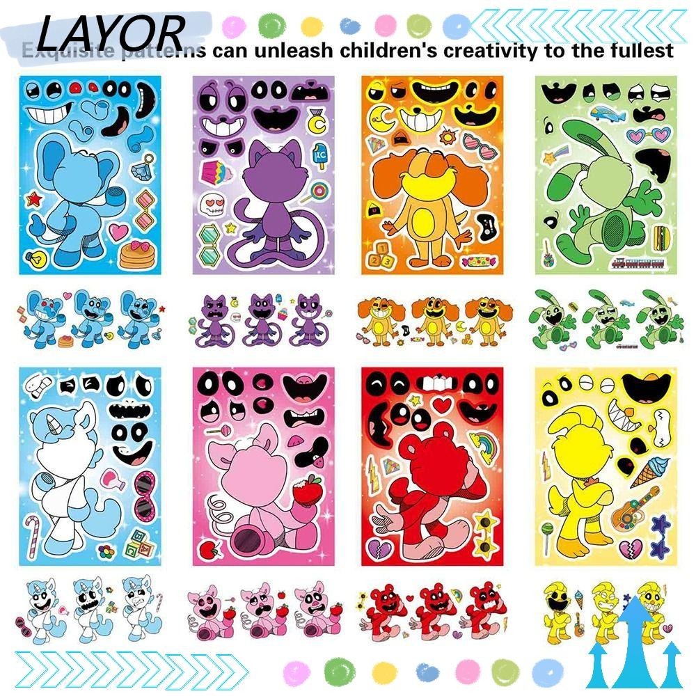 Lay 24 ชิ้น/แพ็ค Decals ของเล่น, รูปแบบที่ร่ํารวยการ์ตูนสติกเกอร์ปริศนา ...