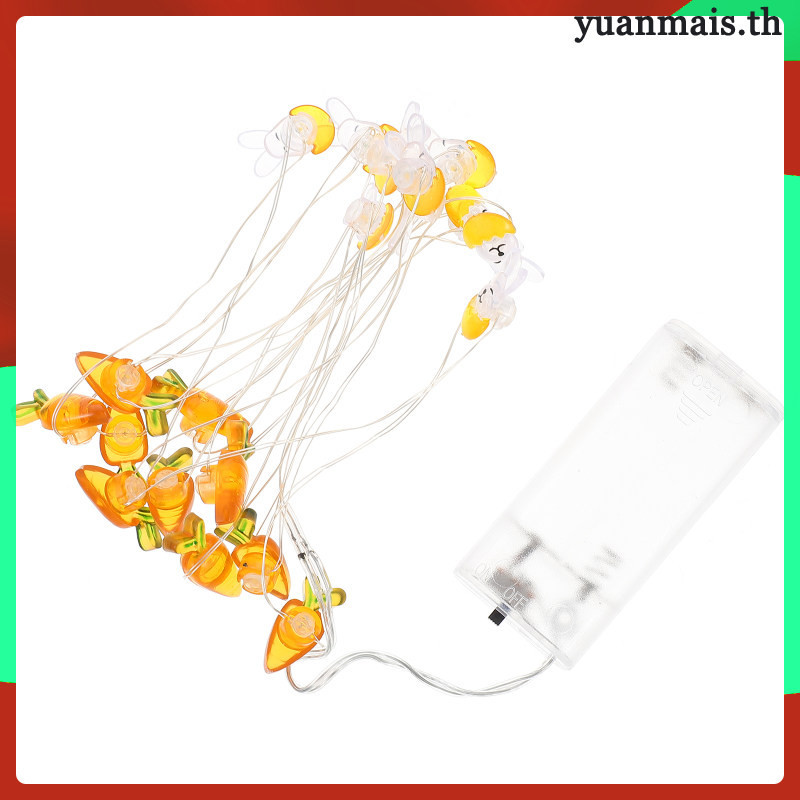 แบตเตอรี่ไฟอีสเตอร์ String Bunny ตกแต่งเทศกาลโคมไฟบ้าน Prop Party ...