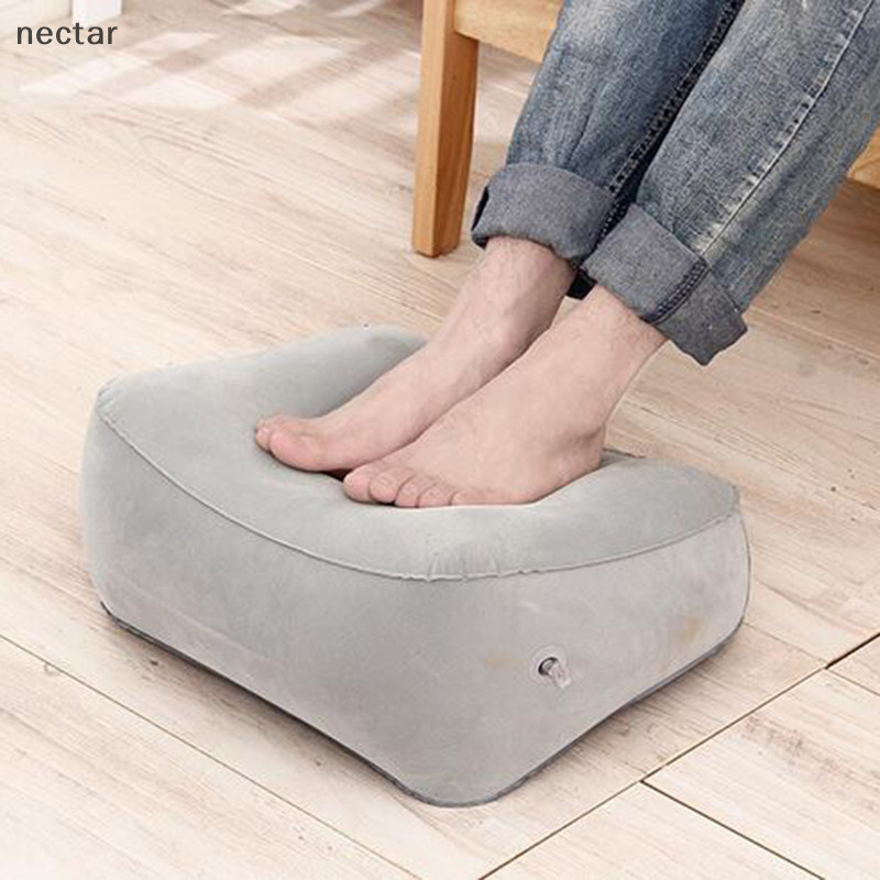 Tar Soft Footrest PVC Inflatable Foot Rest Cushion Air Travel Office N ...
