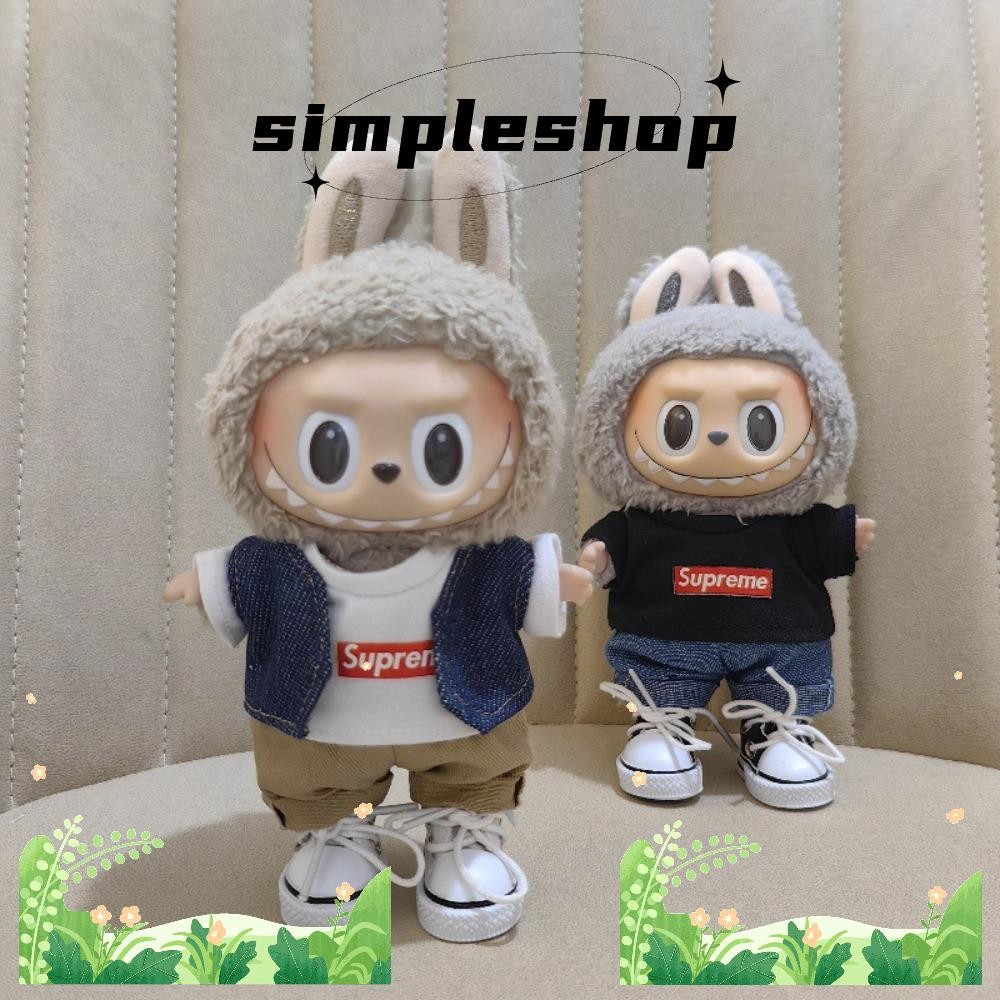 Simple Canvas Clothing, Handmade Replacement 17cm Labubu Clothes, Sweet ...