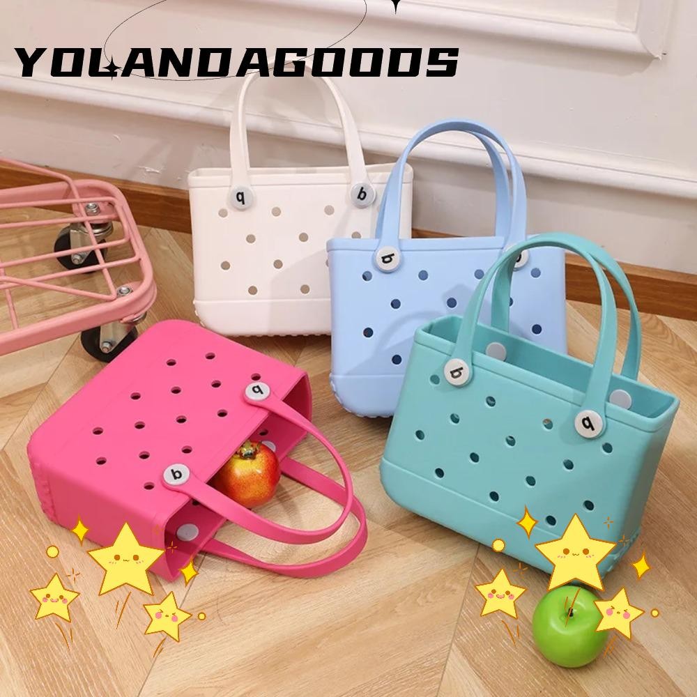 ตะกร้าเก็บของ YOLA, กระเป๋า Bogg ชายหาด Eva ขนาดเล็ก, กระเป๋าเยลลี่กัน ...