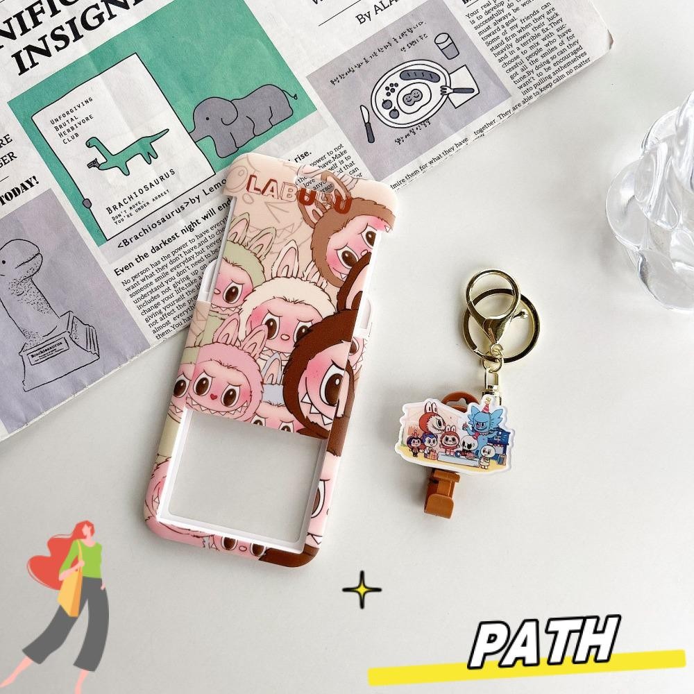 Path Labubu ผู้ถือบัตร, Push-Pull Retractable Reel พวงกุญแจการ์ตูน, จี้ ...