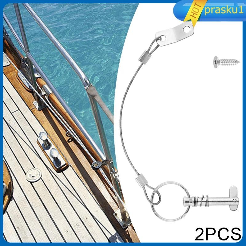 [Prasku1] 2x Quick Release Pins Boat Pins Lanyard Cable Outfitting Pins ...