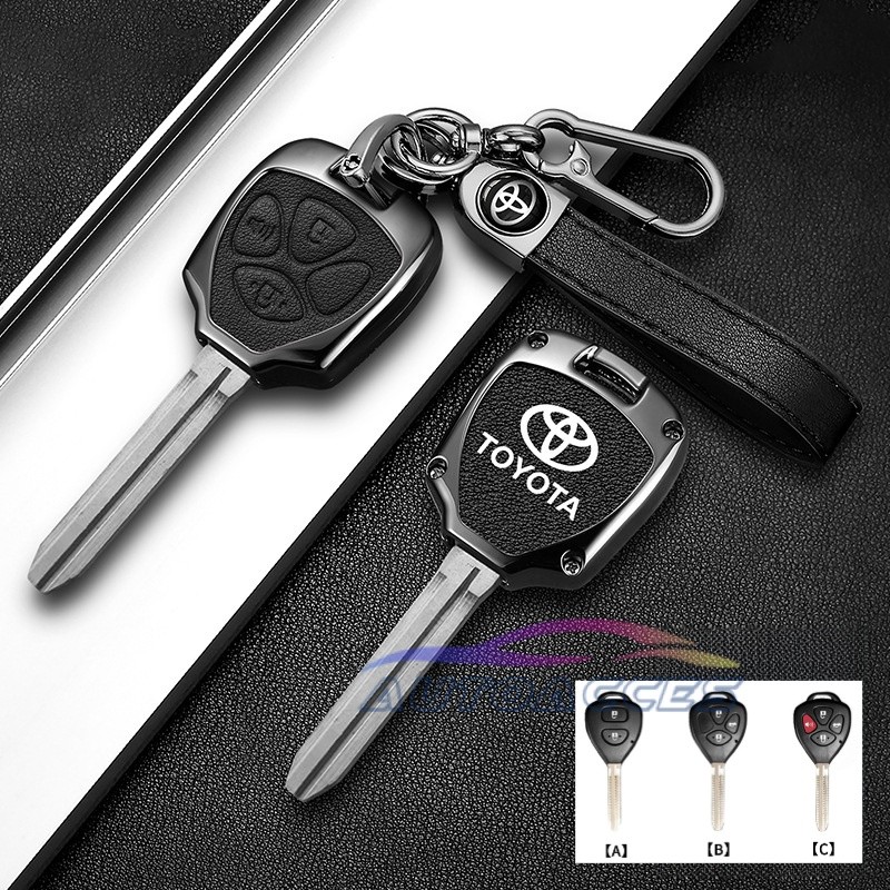ปกป้องกุญแจรถสำหรับ Toyota 2 3 4ปุ่ม Vios Yaris COMMUTER vigo Innova ...