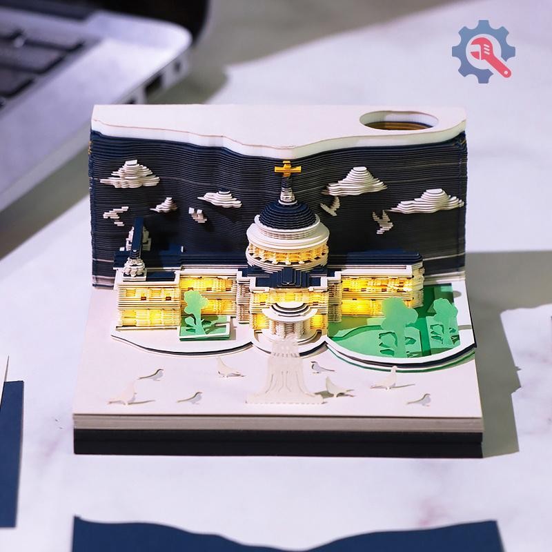 [GEX] ปฏิทินศิลปะ 3D 2026,3D Memo Pad ปฏิทินชิ้นเวลาสร้างสรรค์ St. Pauls Cathedral Rip Away ...