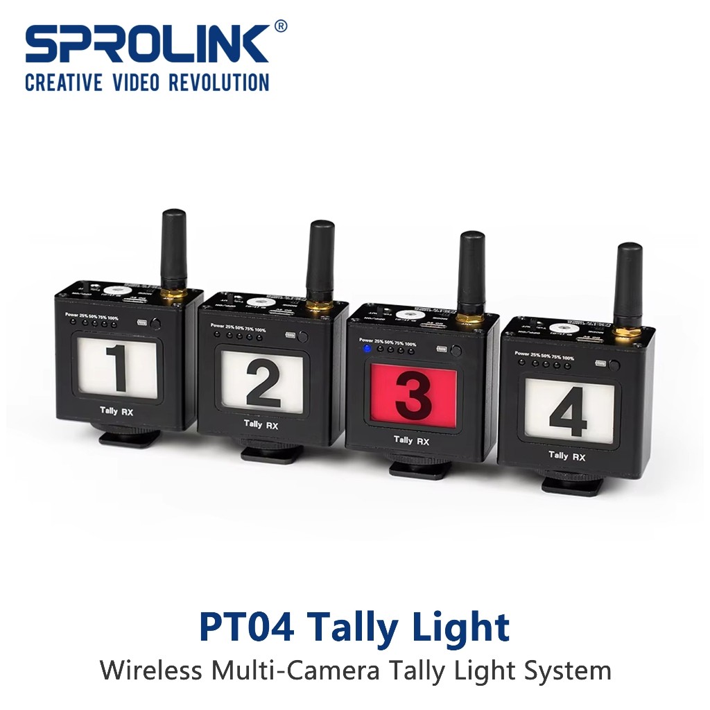 Sprolink PT04 Wireless Multi-Camera Tally Light System Tally Lamp ...