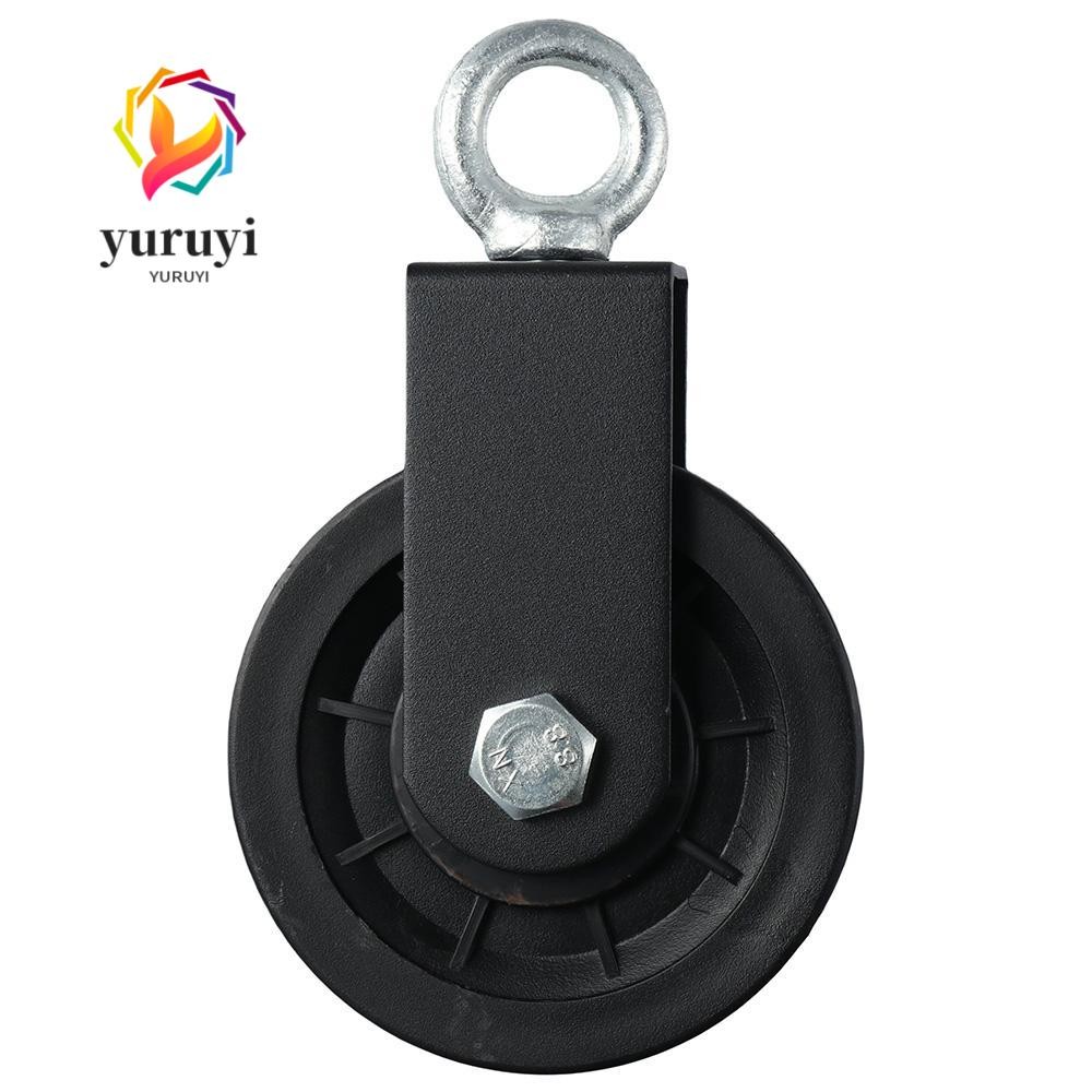 YURUYI Bracket Pulley, อลูมิเนียมอัลลอยด์สีดํา Pulley Block, 360 หมุนยก Roller เสื้อผ้า Line ...