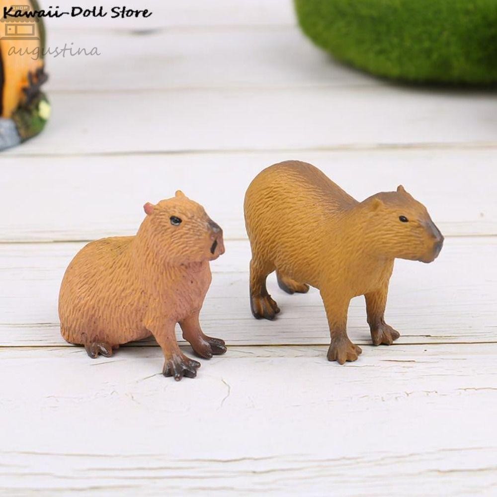 AUGUSTINA Mini สัตว์ป่ารุ่นสัตว์ Action ตุ๊กตาน่ารัก Capybara ...