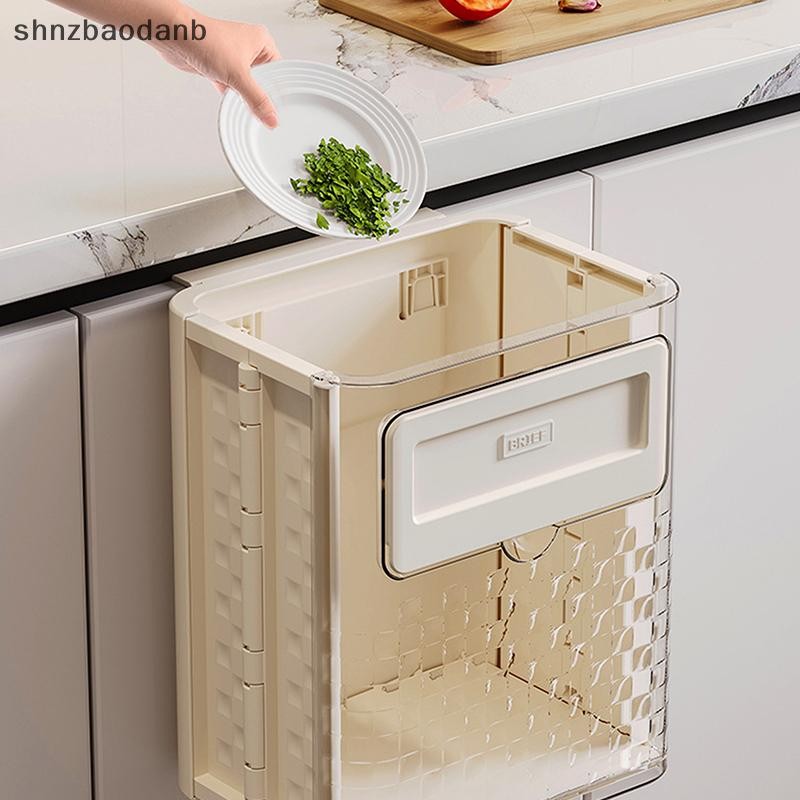 [shnzbaodanb] 10L ถังขยะแบบแขวนติดผนังความจุขนาดใหญ่ถังขยะแบบพับได้ตะกร้าขยะแบบพับได้สําหรับ ...