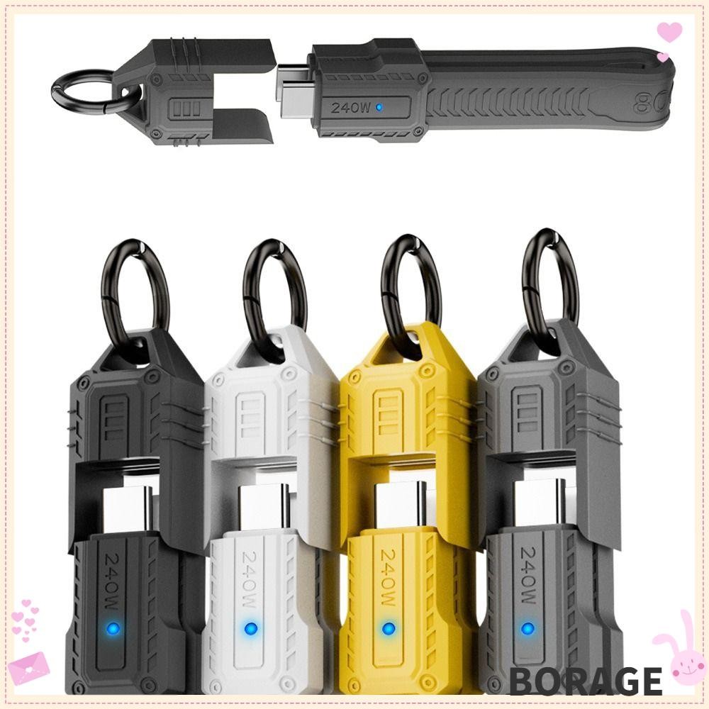 BORAG USB-C Data Line, สั้น 8K 60HZ สาย USB4 Type-C, ความเร็วสูง PD 240W ยืดหยุ่น 80Gbps สาย ...