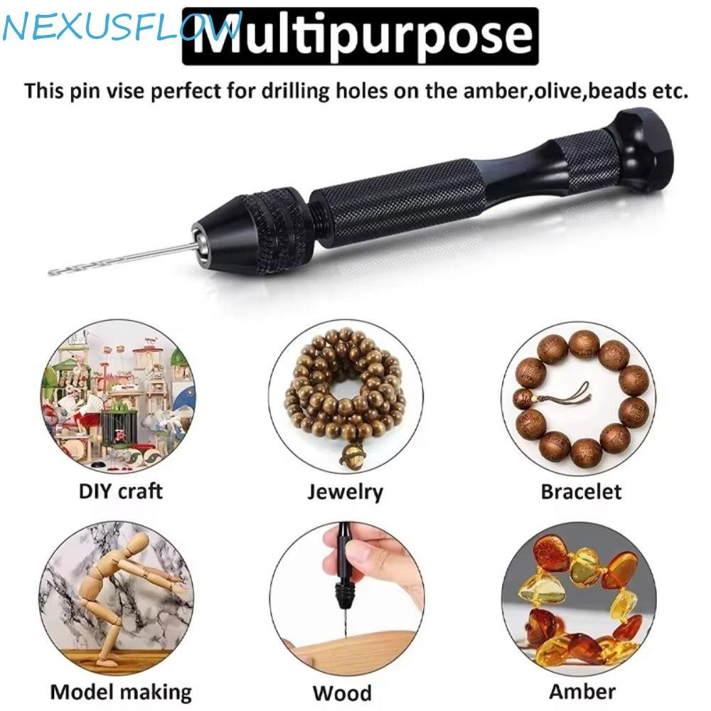 NEXUSFLOW Twist เจาะบิต, DIY Mini Micro อลูมิเนียมมือเจาะ,คู่มือเครื่องประดับทําชุดเครื่องมือ 0. ...