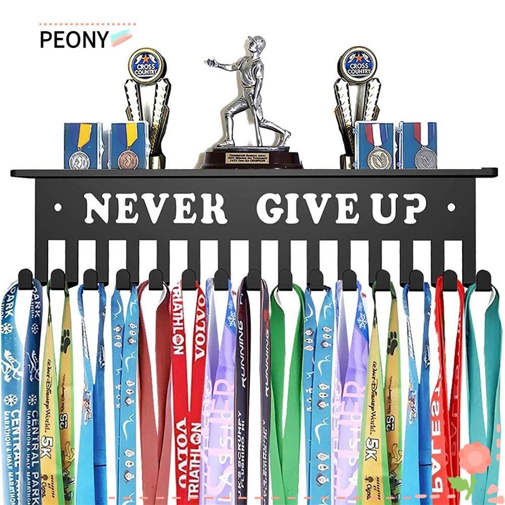 Peonypavilion เหรียญแขวนสแตนเลสกีฬา Trophy Wall Mount ชั้นวางจอแสดงผล ...