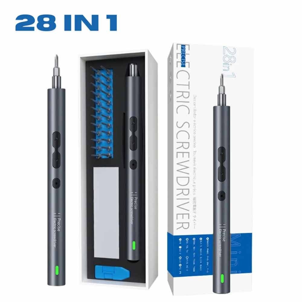 28 IN 1 Cordless Electrc Screwdriver Kit Mini Power Precision ...