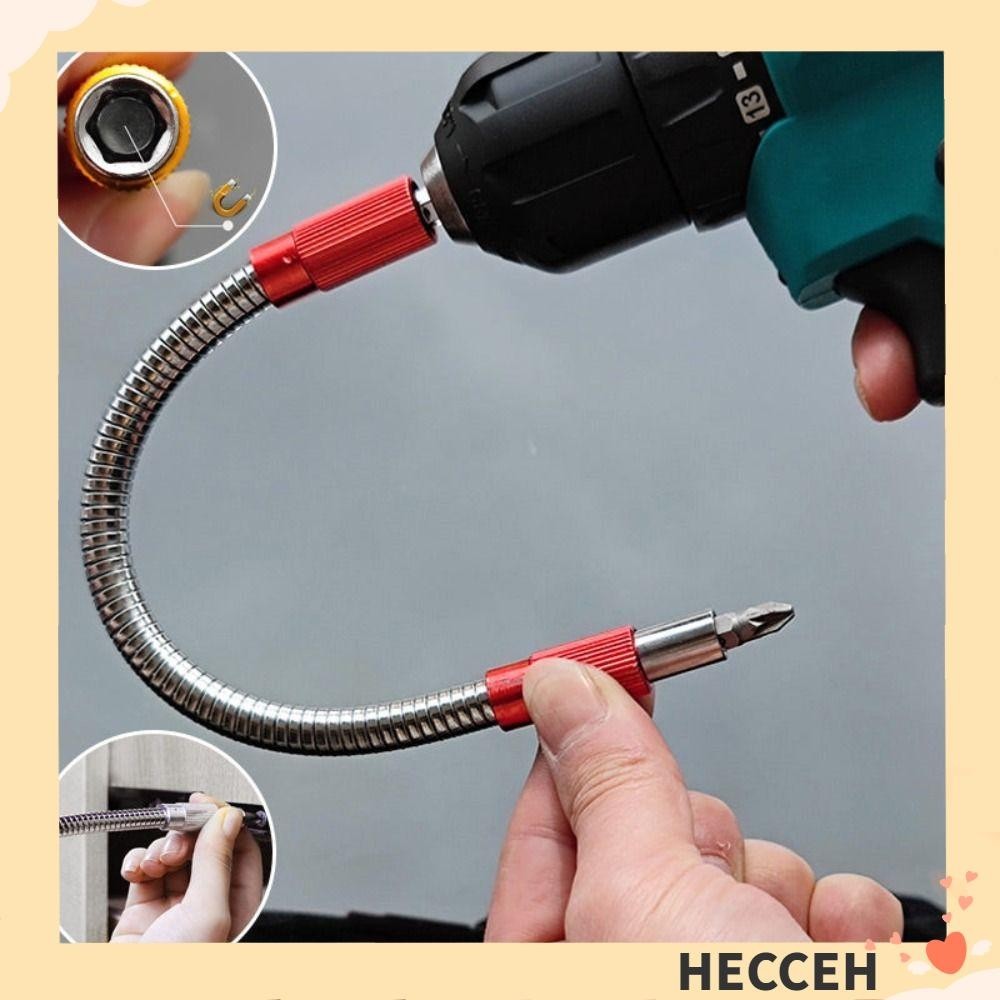 Hecceh หกเหลี่ยม Shank Extension Bit, เหล็กคาร์บอน Flex Hex ไขควง, Universal การเชื่อมต่อ ...