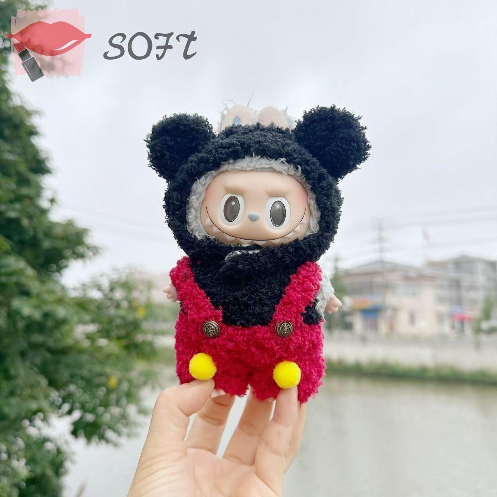 เสื้อผ้าตุ๊กตา SOFTNESS Labubu, Mickey การ์ตูน Labubu Plush เสื้อผ้าชุด ...