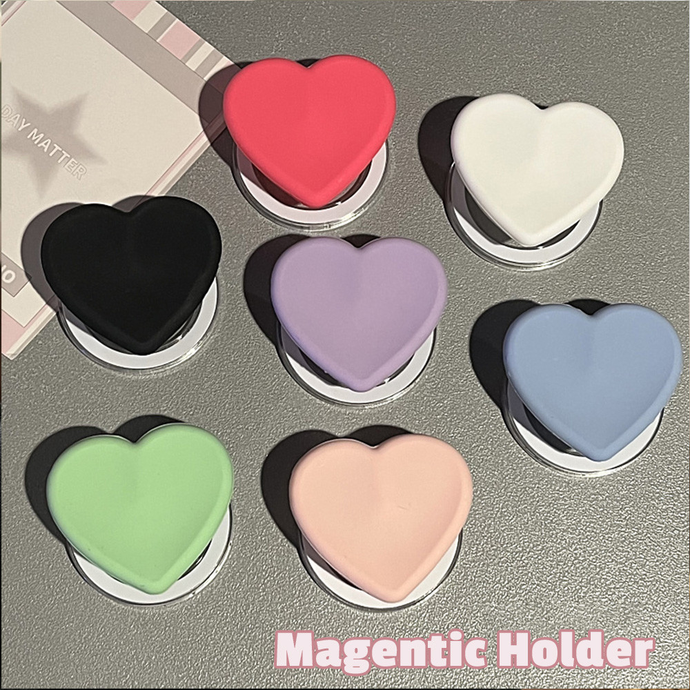 Ins Girly Pink Love Heart Shape Popsocket Stand Holder Magnetic Holder ...