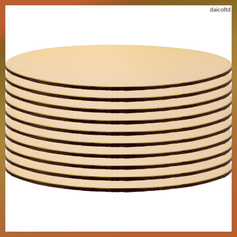 หนา Pure Round Gold Card Patternless Cake Mat ชีสเค้ก Pan Circle Board ...