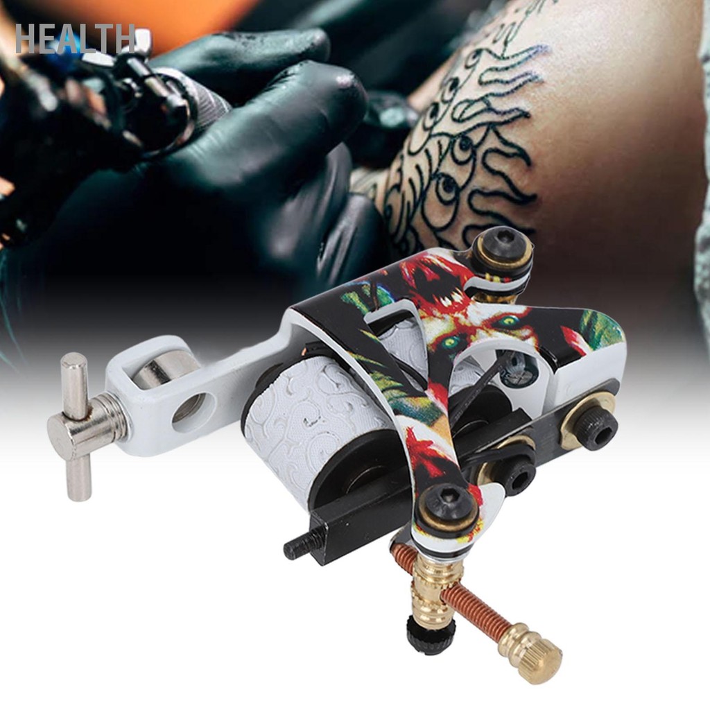 Health 10 Wraps Tattoo Coil Machine ความแม่นยำสูง Stable Liner Shader ...