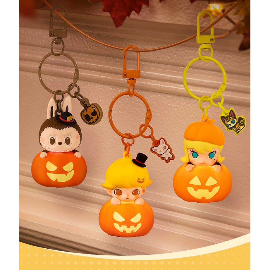 Popmart POPMART Monster Carnival LABUBU Pumpkin Luminous Pendant DIMOO ...