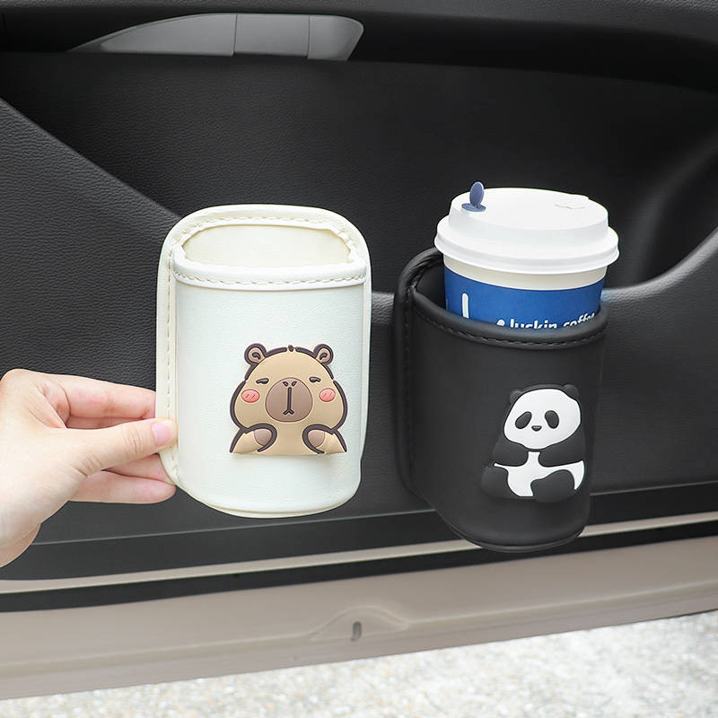 Car Door Edge Storage Box Cartoon Ditty Bag Water Cup Holder Shopping ...