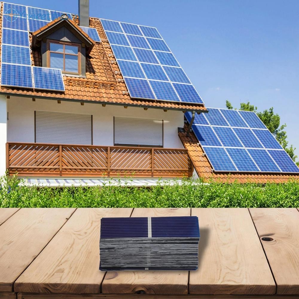 【SWTDRM】Mini Solar Cell 0.13W Power 100 Pieces Set 39mm X 19mm Size ...