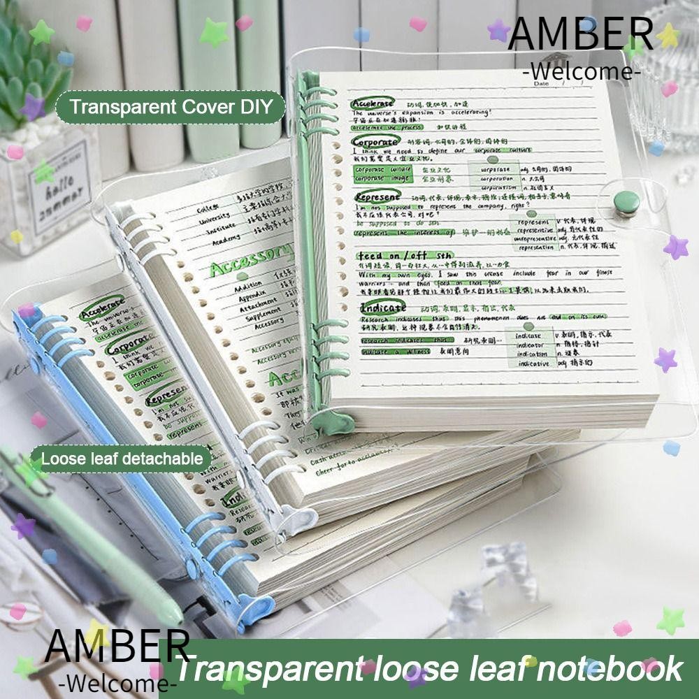 สมุดบันทึก AMBER Binder, หนังสือวาระวางแผนรายสัปดาห์รายวันแบบหลวม ...