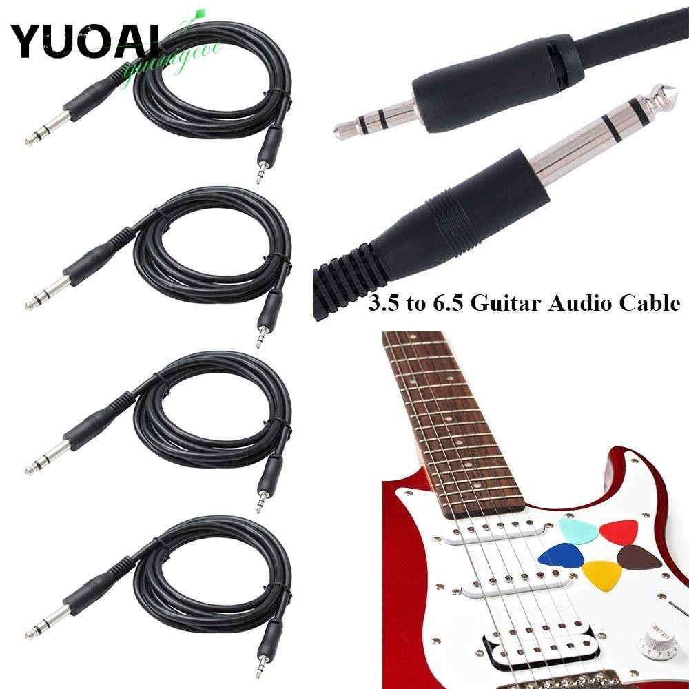 YUOAI สายสัญญาณเสียงกีตาร์ 3.5 ถึง 6.5 Effector Connector เชื่อมต่อสาย ...