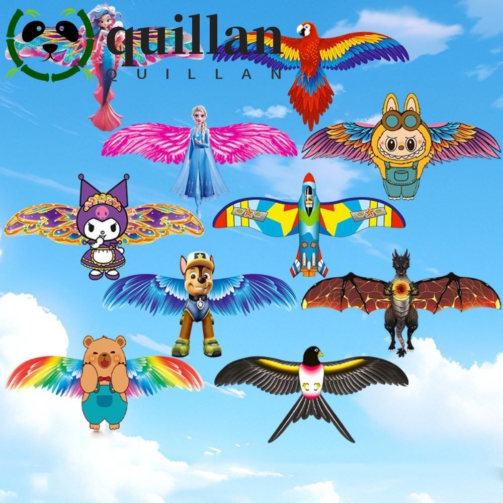 QUILLAN Handle เด็ก Flying Kite, Capybara Labubu เบรคมือเด็ก Kite ของ ...