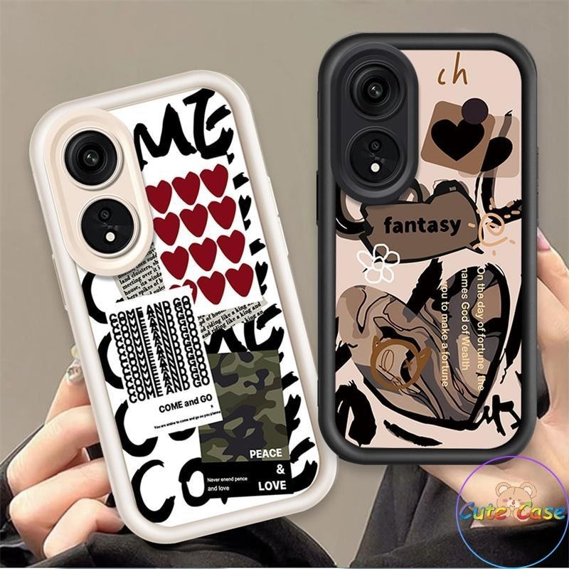 ปลอกสําหรับ OPPO A18 4G/OPPO A38 4G การ์ตูนซิลิโคน Art เคสโทรศัพท์แบบ ...