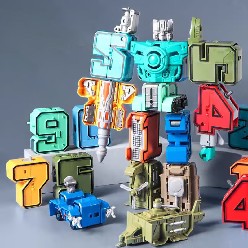 10 ชิ้น Transformable หุ่นยนต์ของเล่นชุด Spacecraft Assembly Building ...