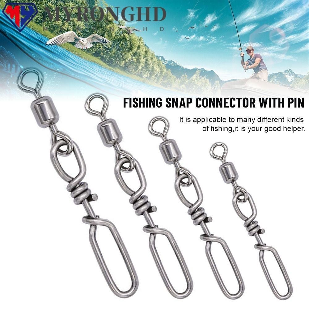 Myronghd 20 ชิ้น Fishing Snap Connector พร้อมขาแหวนแข็งขนาด XS SML ...