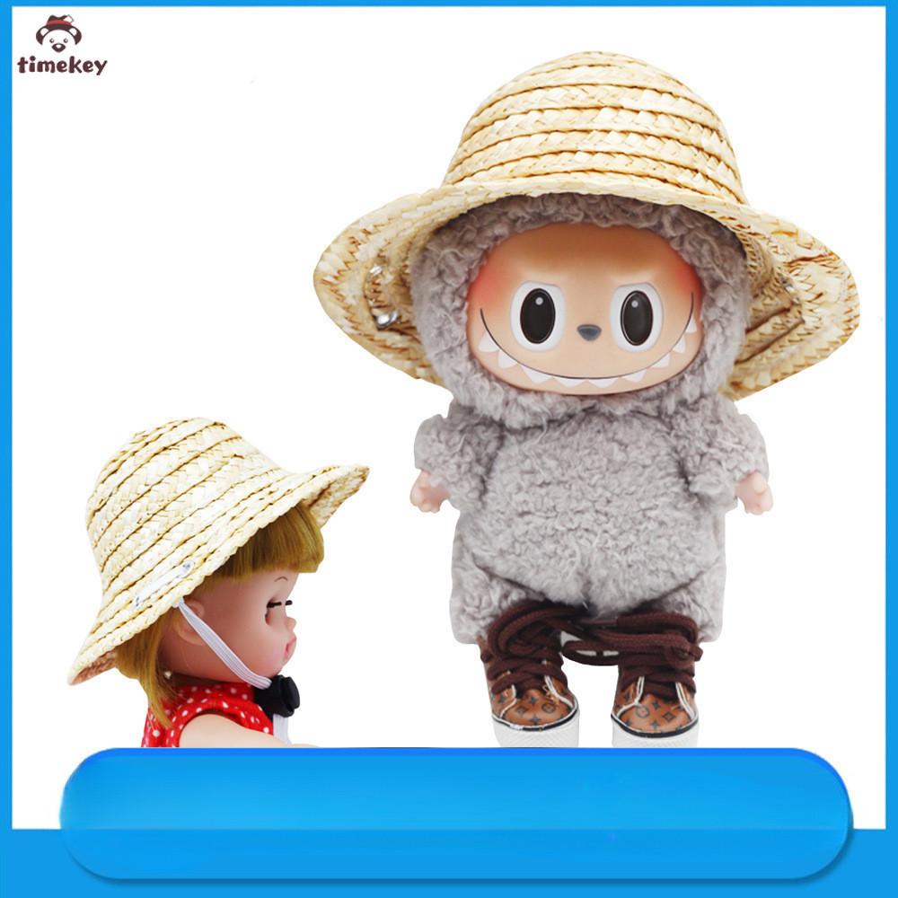 Timekey ทอของเล่น DIY หมวกฟาง 15 ซม. Labubu ตุ๊กตา Milo สาวเจ้าหญิง ...