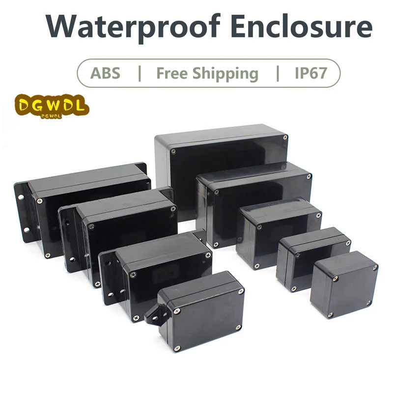 Black Box Outdoor Waterproof Case Plastic Box Electronic Project Case ...